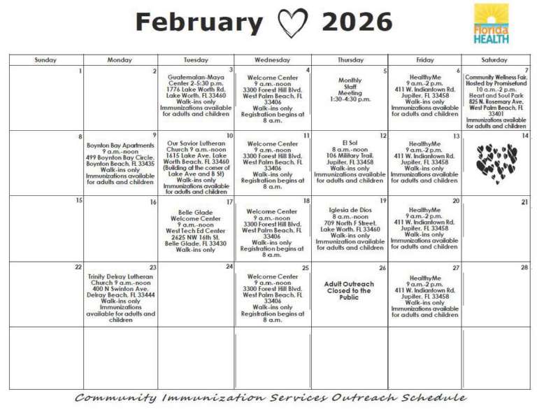 COMMUNITY IMMUNIZATION OUTREACH 02/19/2026 - February 19, 2026