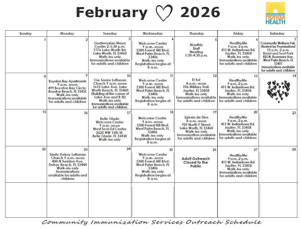 COMMUNITY IMMUNIZATION OUTREACH 02/19/2026 - February 19, 2026